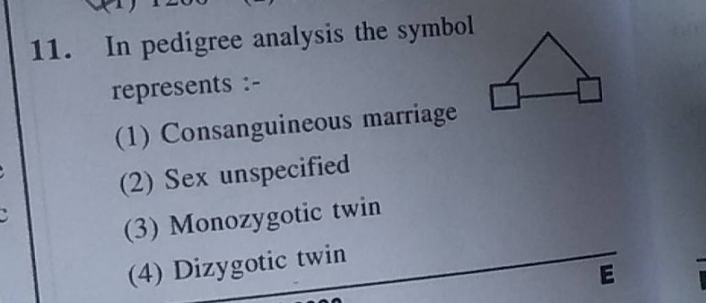 In pedigree analysis the symbol represents :- | Filo
