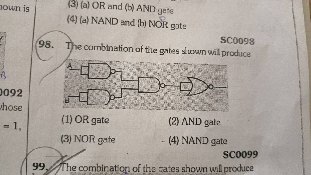 The combination of the gates shown will SCOO | Filo