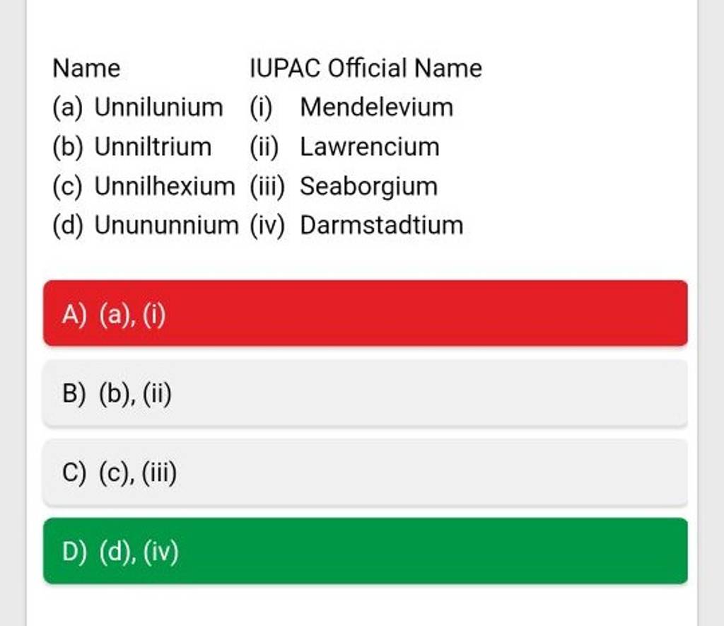Unununium Iupac Name
