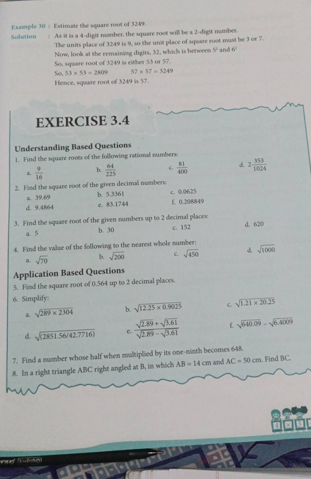 Example 30 Estimate The Square Root Of 3249 Solution As It Is A 4 di Example 30 Estimate The Square Root Of 3249 Solution As It Is A 4 di