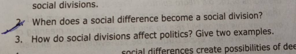 social divisions.When does a social difference become a social division?..