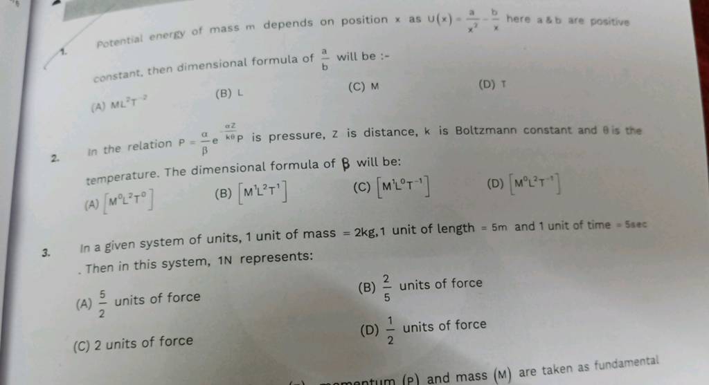 Potential energy of mass m depends on position x as u(x)=x2a −xb here as..