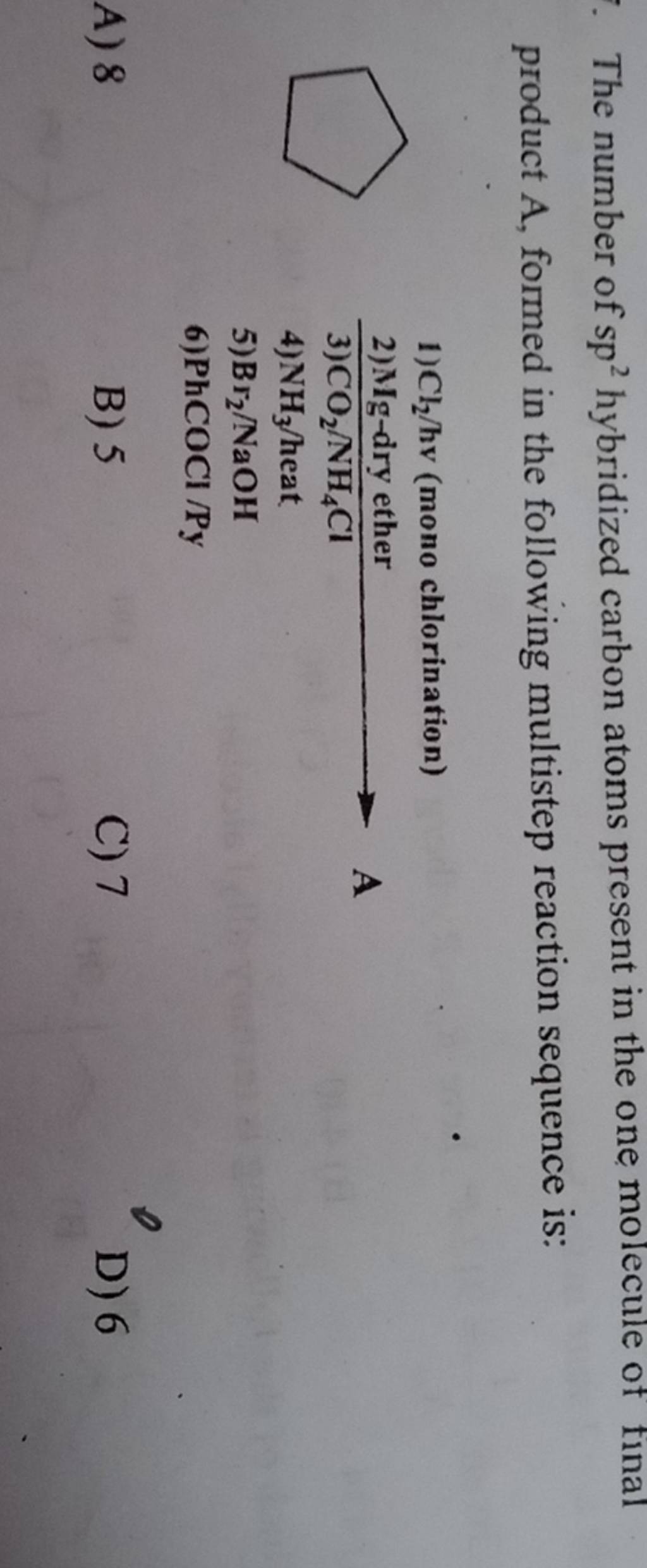 The number of sp2 hybridized carbon atoms present in the one molecule of