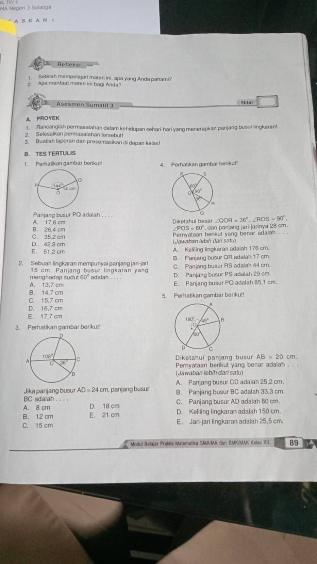 Perhatikan gambar berikut! Diketahui besar ∠OOR=36∘,∠ROS=90∘, ∠POS=60∘, d..
