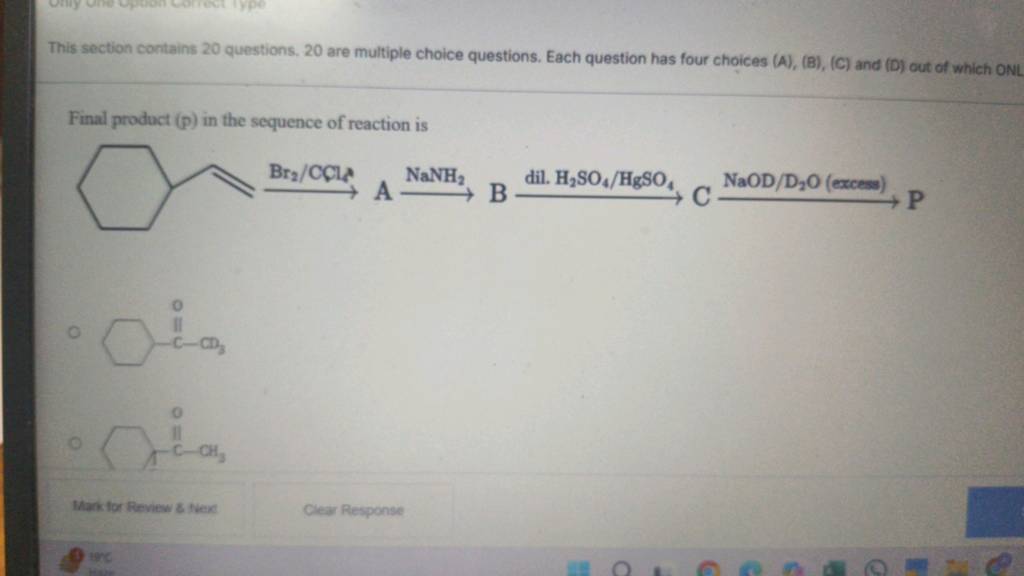 This section contains 20 questions. 20 are multiple choice questions. Eac..