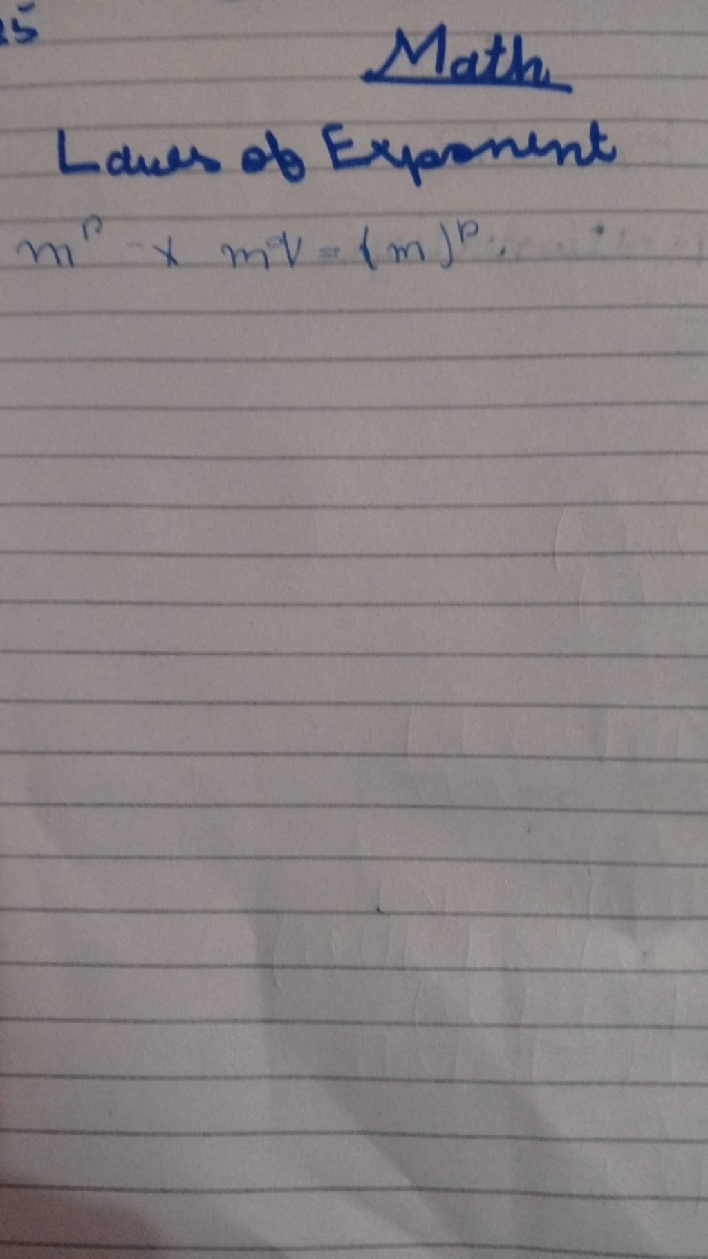 15MathLaves of Exponentmn−mv=(m)p. | Filo