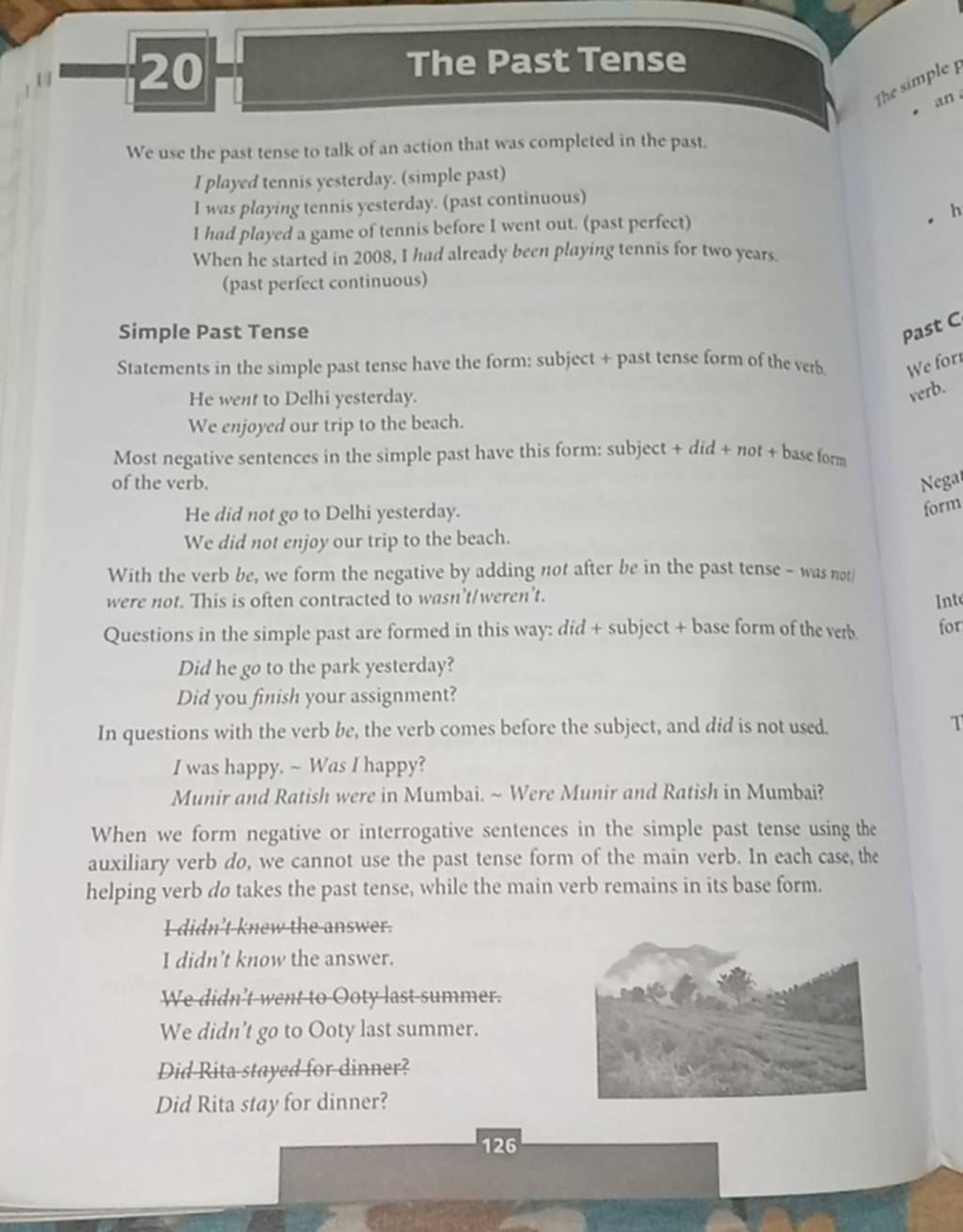 The Past Tense The simple P_{p} We use the past tense to talk of an acti..