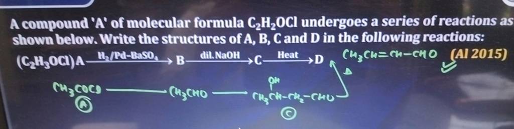 A compound ' A ' of molecular formula \mathrm{C}{2} \mathrm{H}{2} \mathrm..