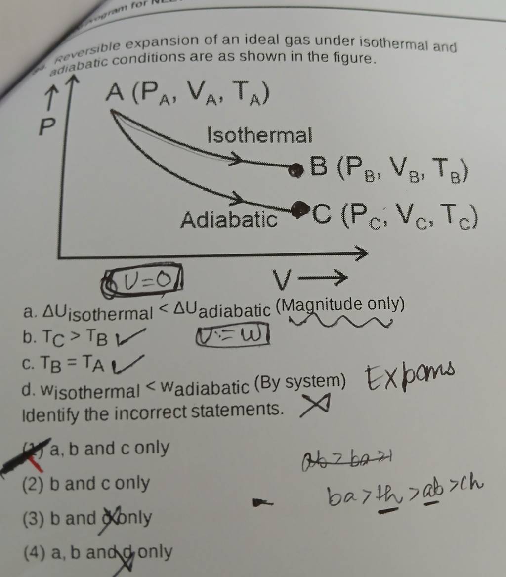 reversible expansion of an ideal gas under isothermal and conditions are