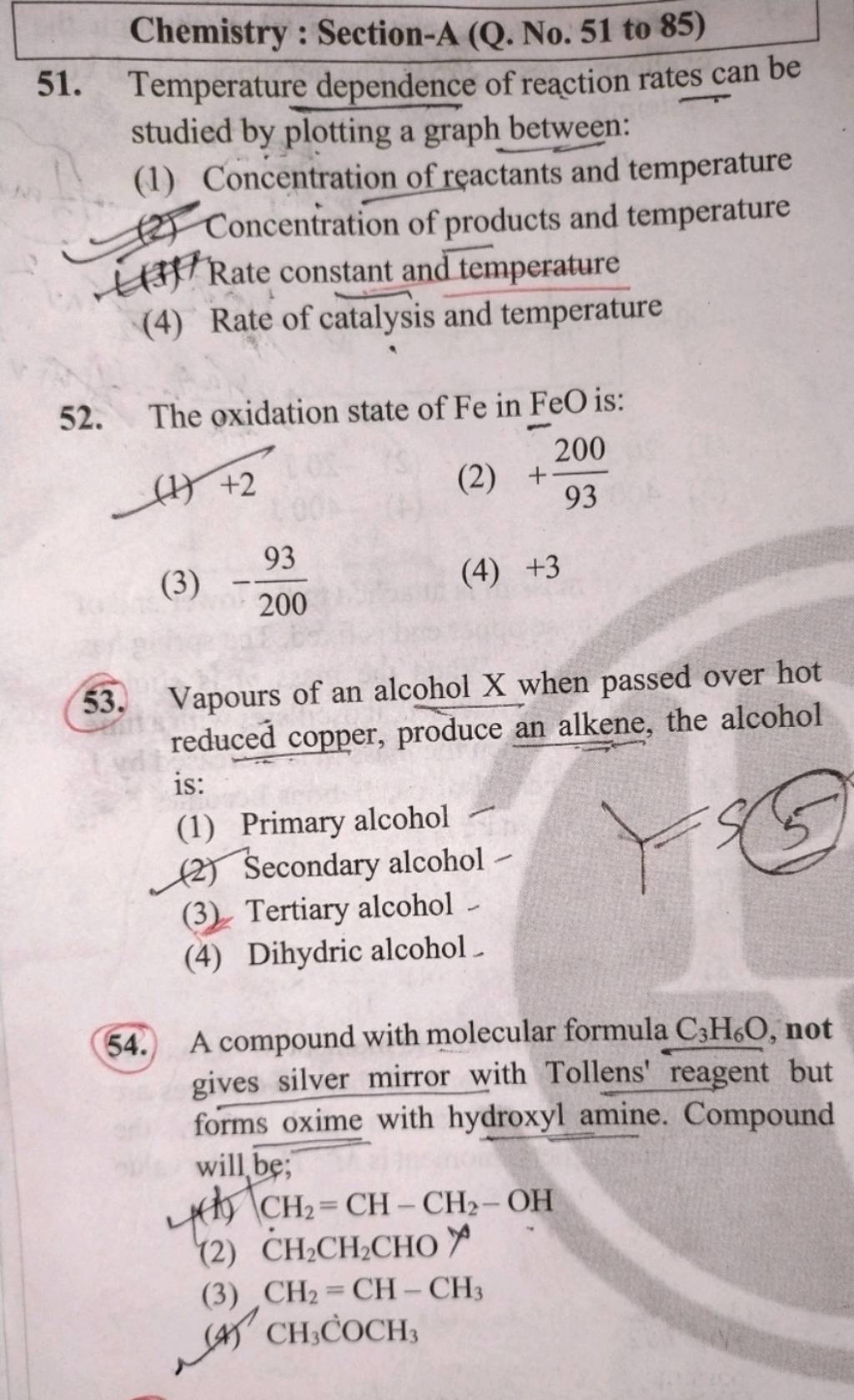 The oxidation state of Fe in FeO is: (l) +2 | Filo