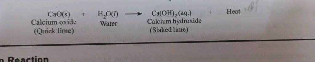 \underset{\substack{\text { Calcium oxide } \\ \text { (Quick lime) }}}{\..
