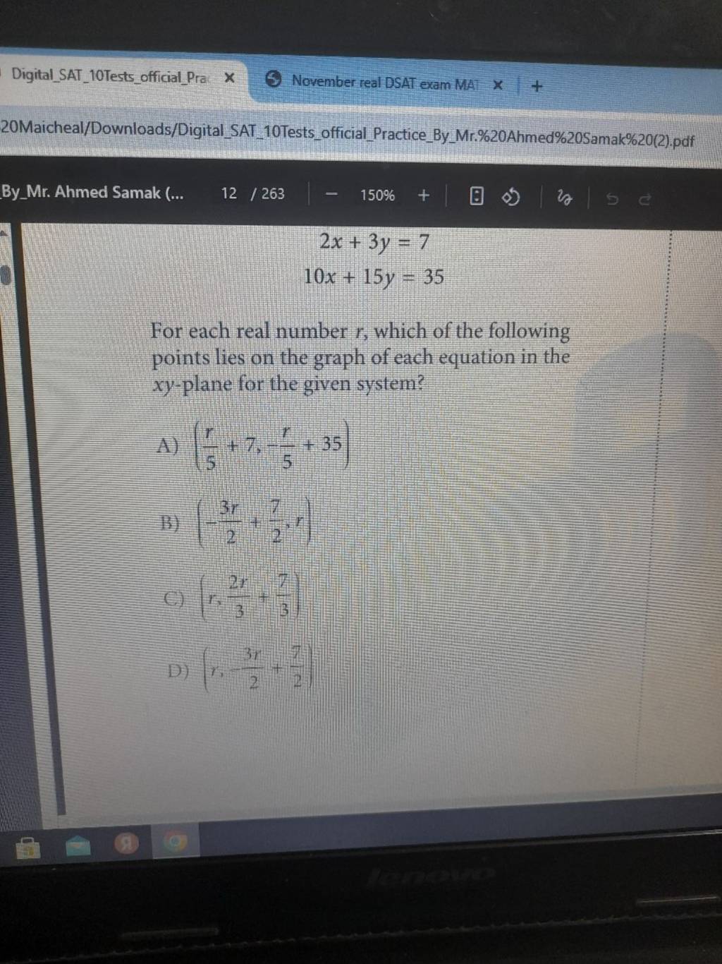 Digital SAT 10Tests_official_Pra X SNovember real DSAT exam MAT X + 20Mai..