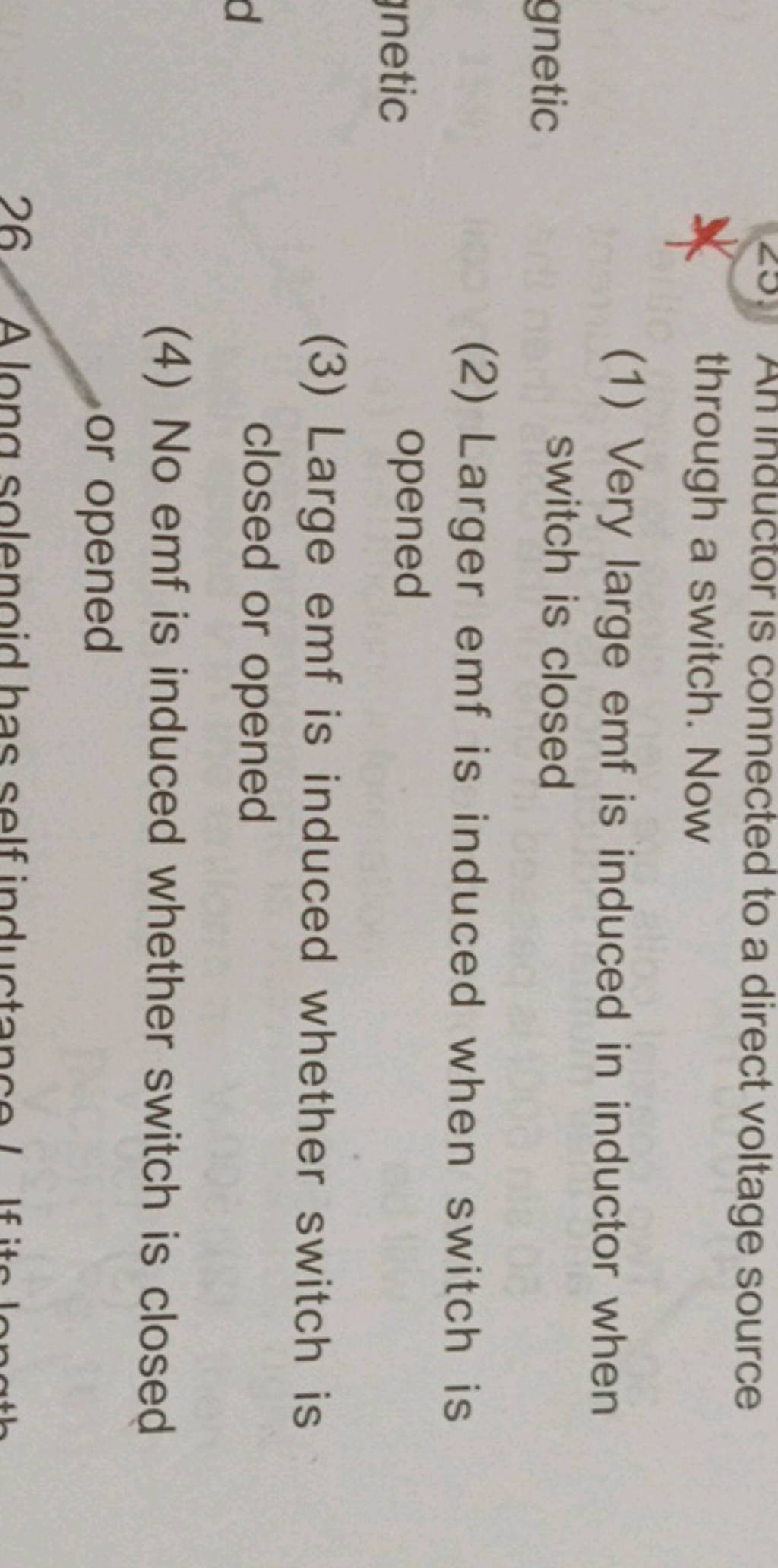 gnetic gnetic d nductor is connected to a direct voltage source through a..