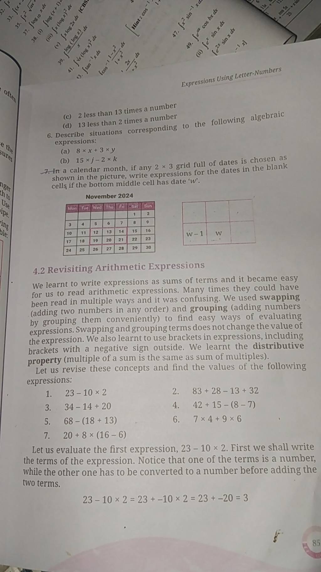 f(x+2 fr² Jax flog 10 x dx (i) flog (x+1) (iii) fx (log.x)² dx (v) fx log..