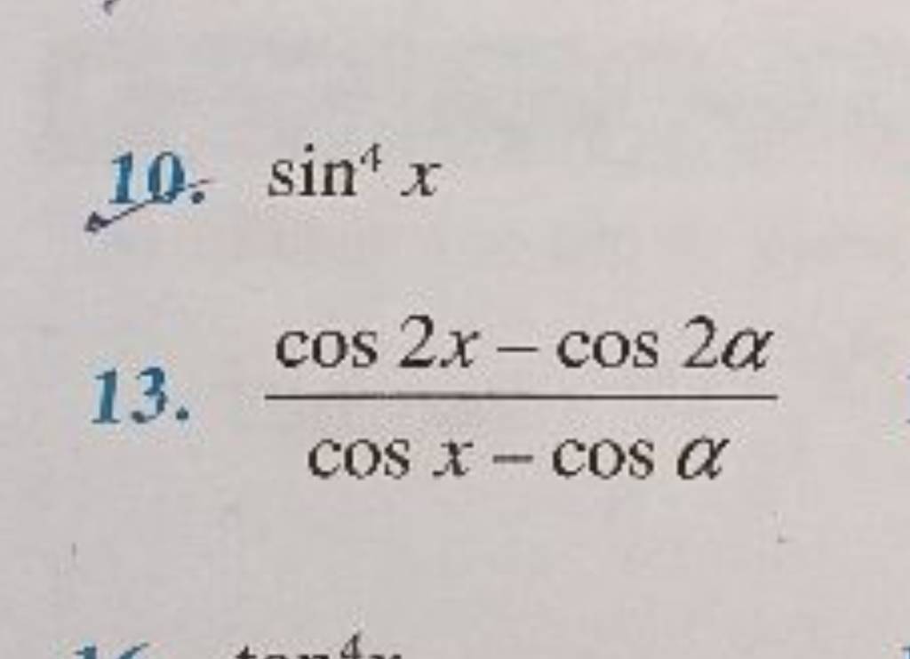 sin¹ x cos 2x - cos 2α COS x cos α | Filo