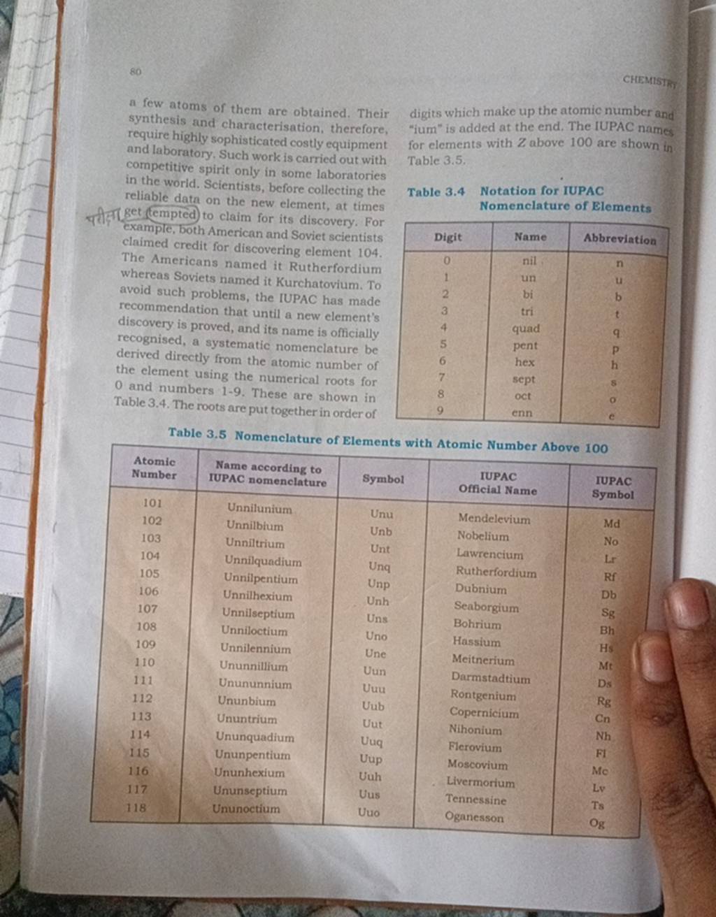 परीक्षा 80 a few atoms of them are obtained. Their synthesis and characte..