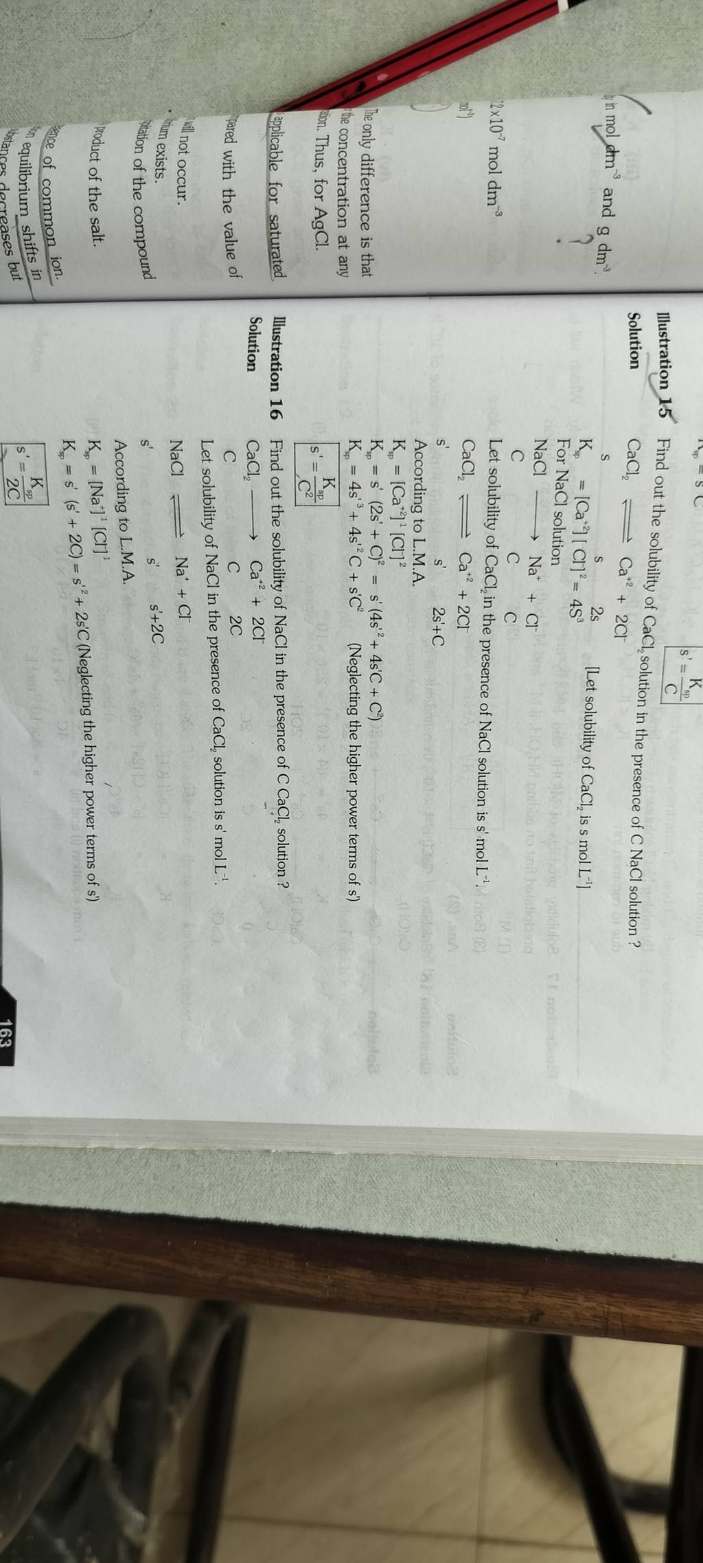 Ca +2 2C1 C Illustration 15 Find out the solubility of CaCl, solution in