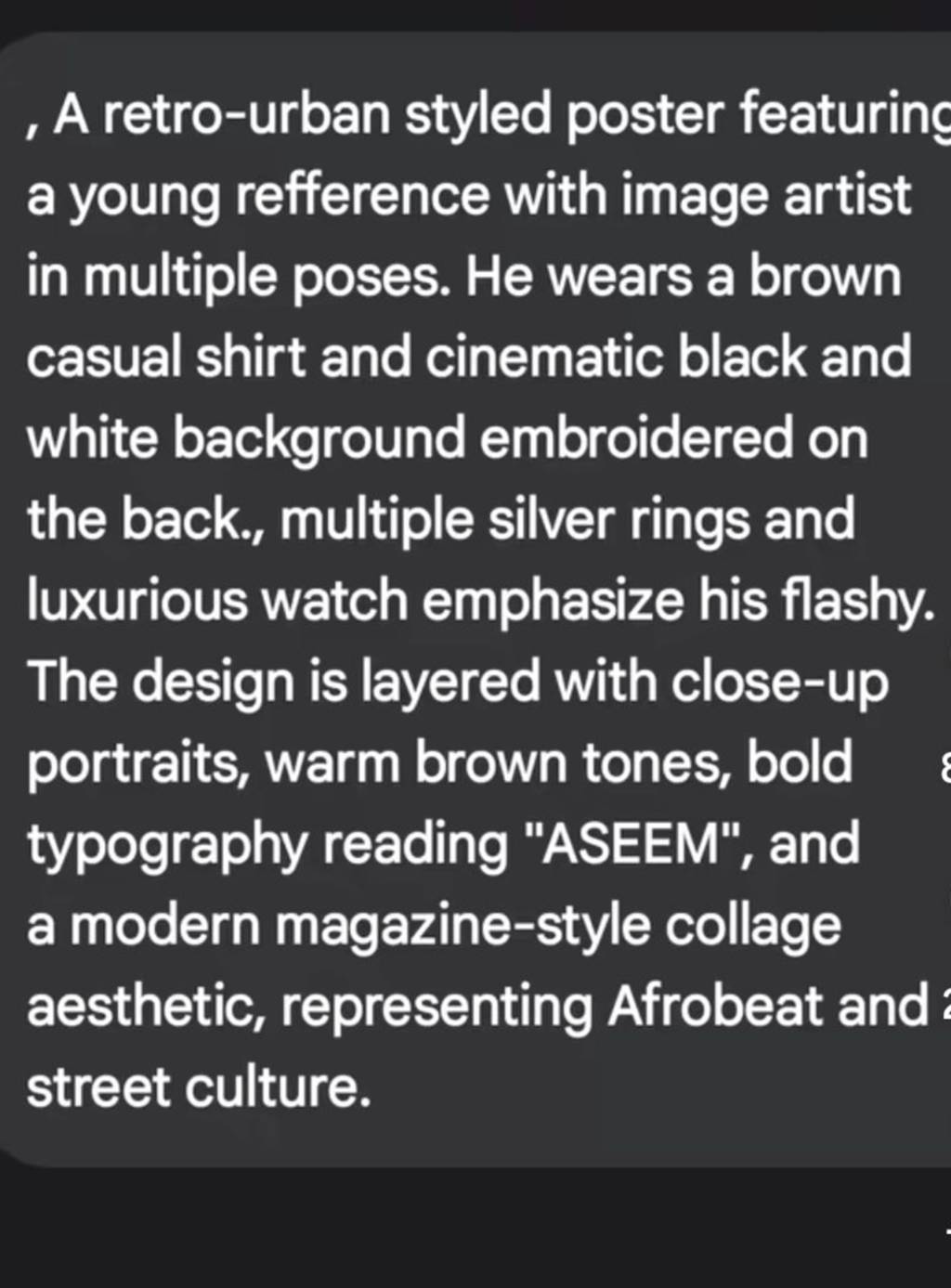 , A retro-urban styled poster featuring a young refference with image art..