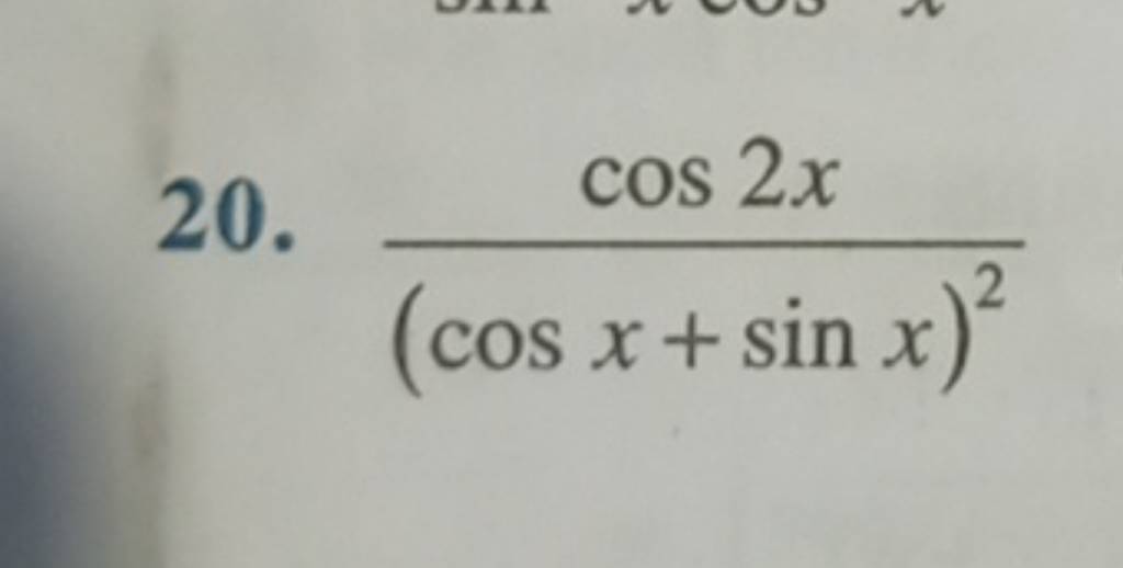 cos 2x 2 (cos x + sin x)² | Filo