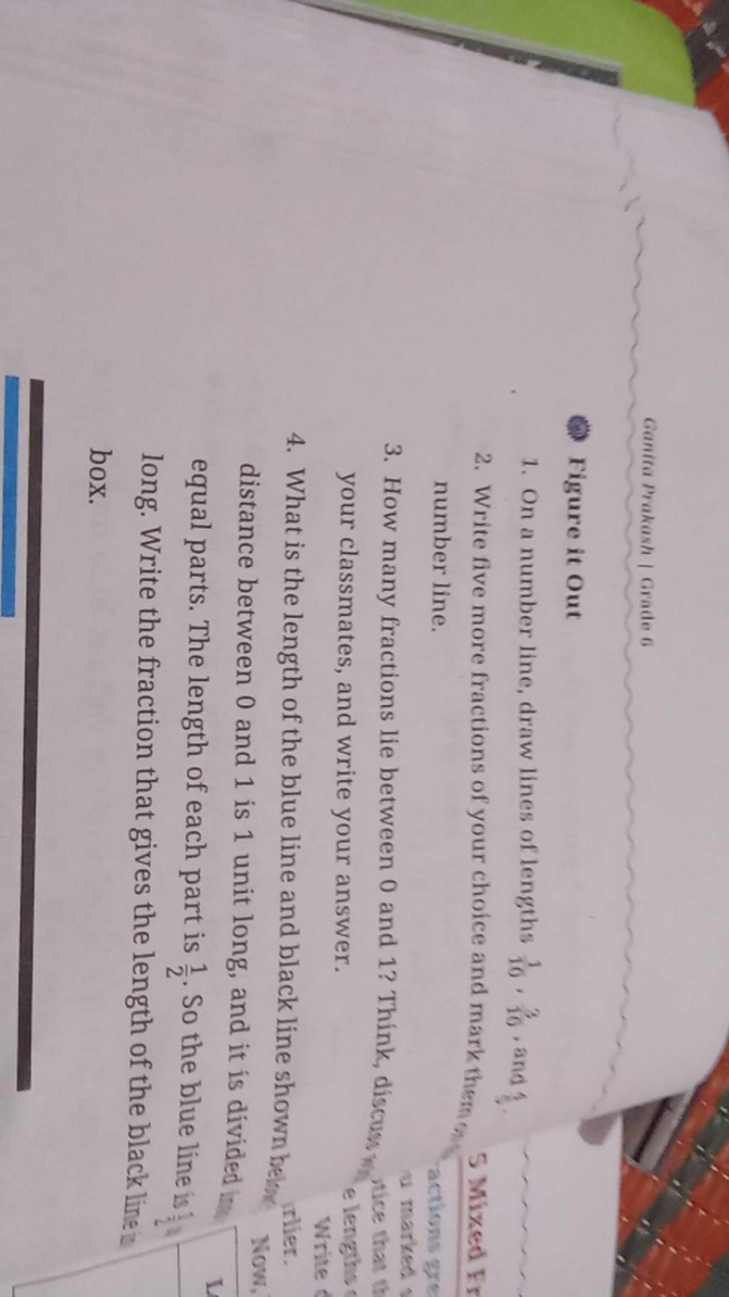 Ganita Prakash | Grade 6 Figure it Out On a number line, draw lines of le..