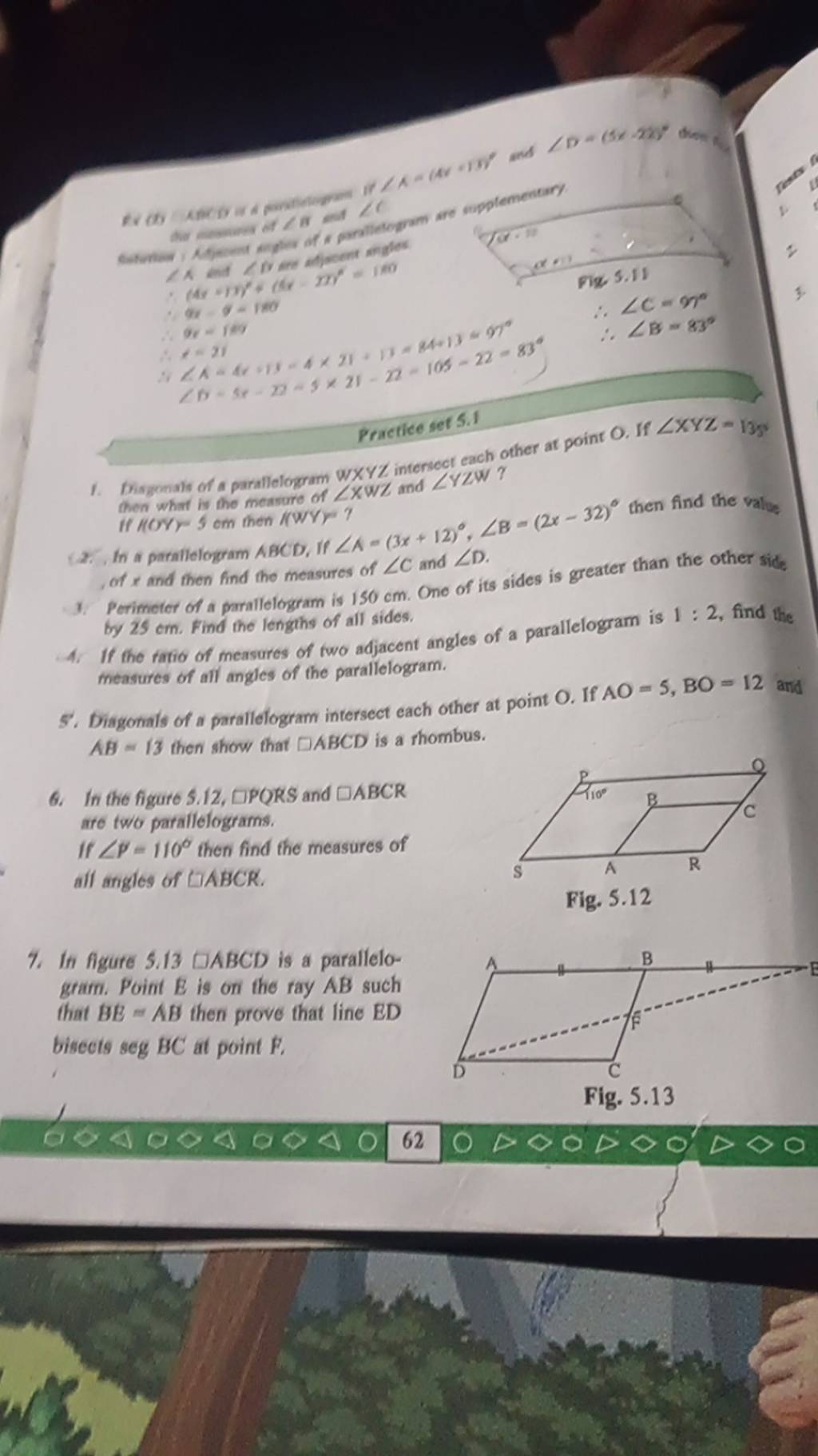 Exdy At A pit/-(Av-13 and ZD-5x229 den Ajnt of a parallelogram are supple..