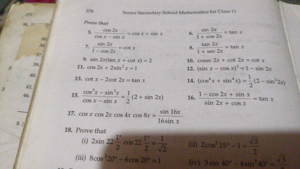 576 Prove that Senior Secondary School Mathematics for Class 11 30 P 37 1..